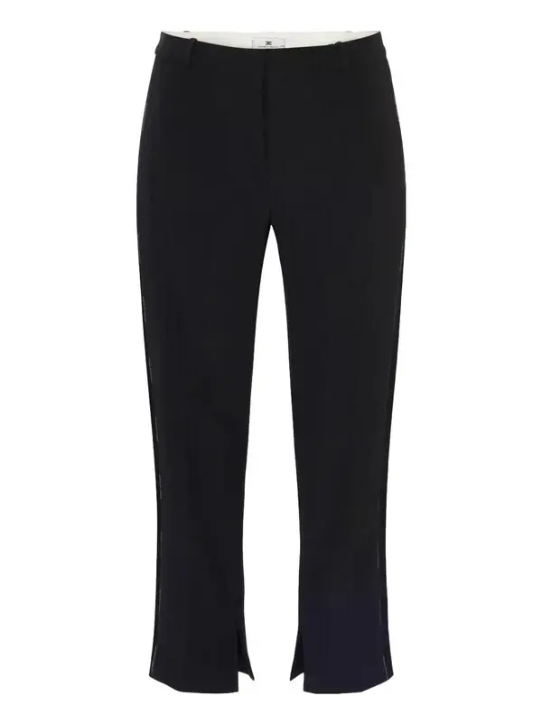 Elisabetta Franchi Crepe Trousers - Black