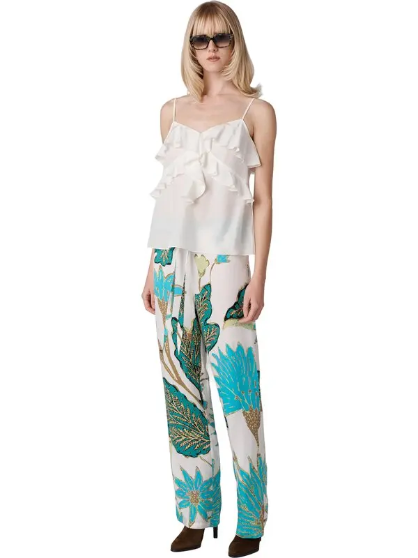 Diane Von Furstenberg Diane Pants - Giant Marlene Batik Ivory