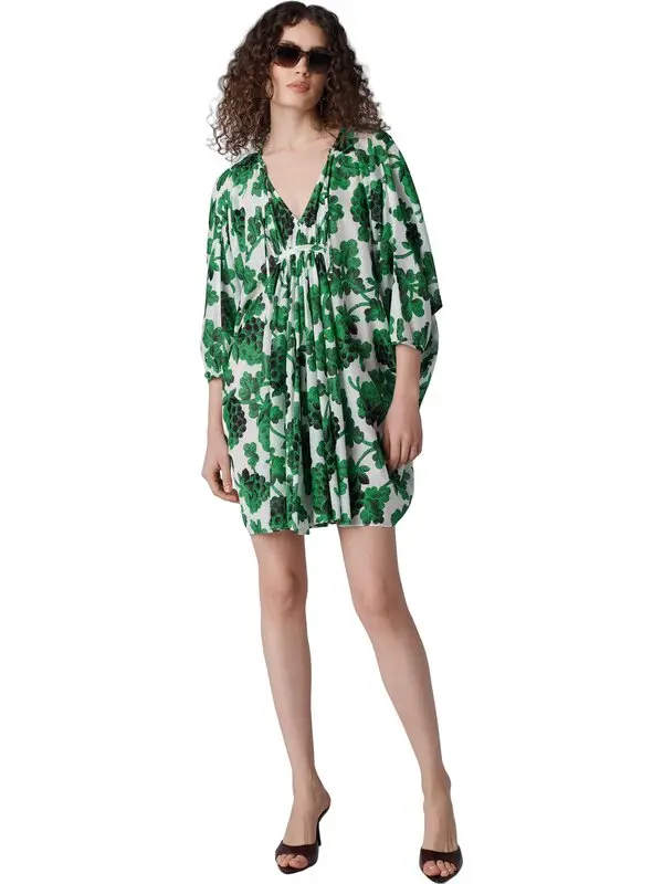 Diane Von Furstenberg Remi Mini Dress - Giant Berries Indian Green