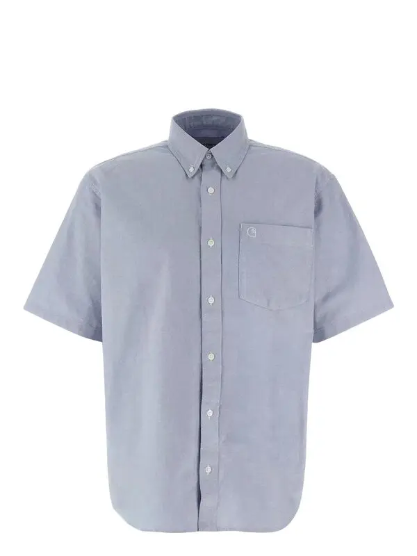 Carhartt Work In Progress Logo-embroidered Oxford Shirt - Blue