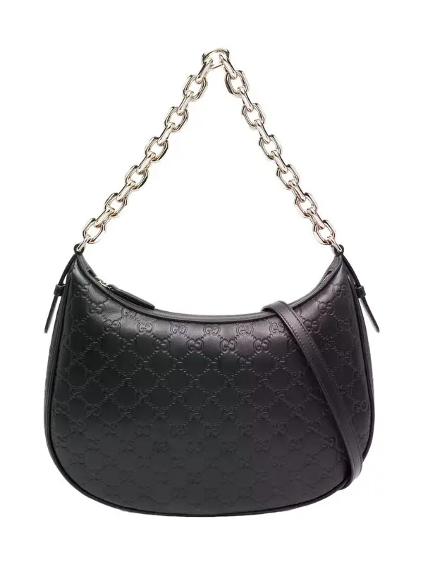 Gucci Gg-pattern Chain-strap Bag - Black