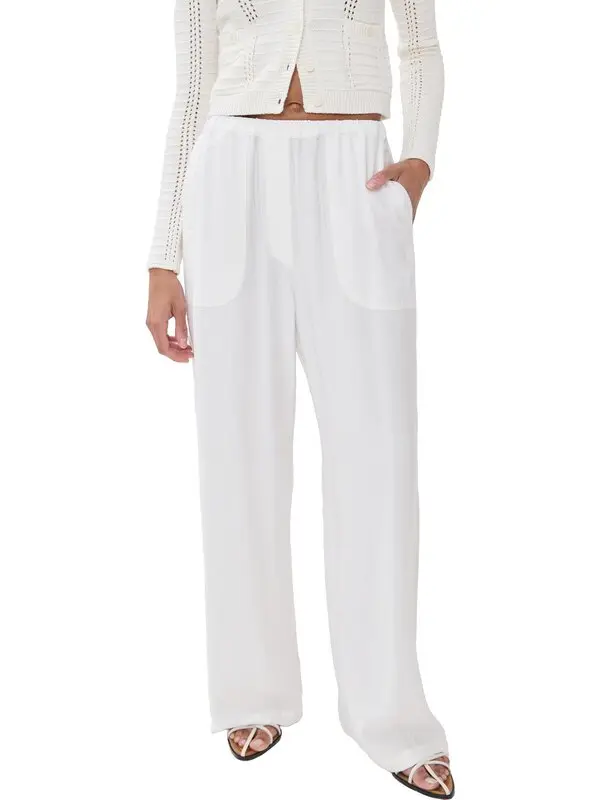 Sablyn Lenon Utility Pull-on Pants - White