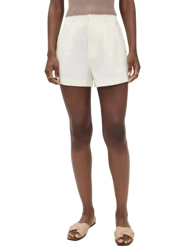 APIECE APART Bari Pleated Shorts - Cream