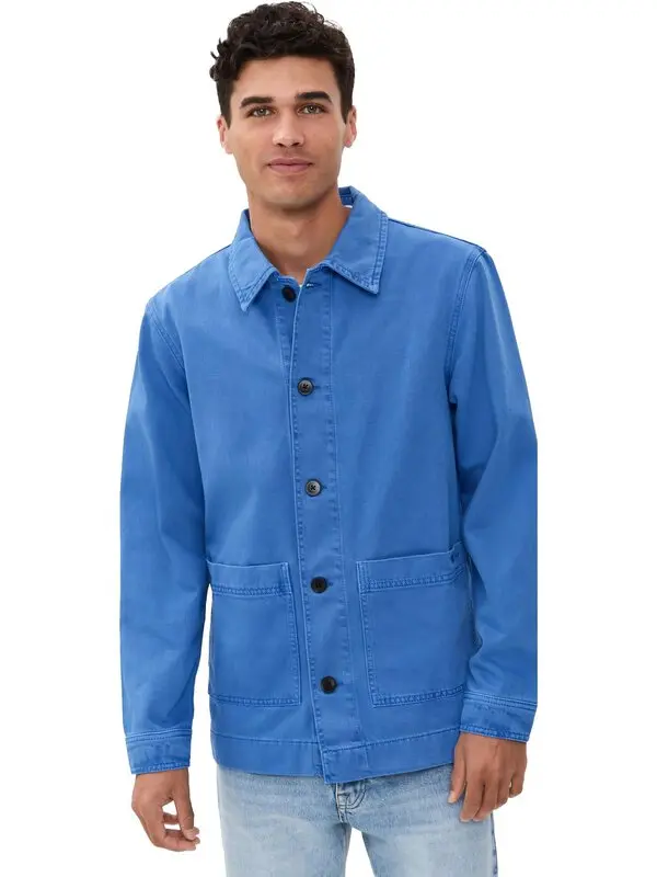 Nn07 Ollie Workwear Jacket - Blue Quartz