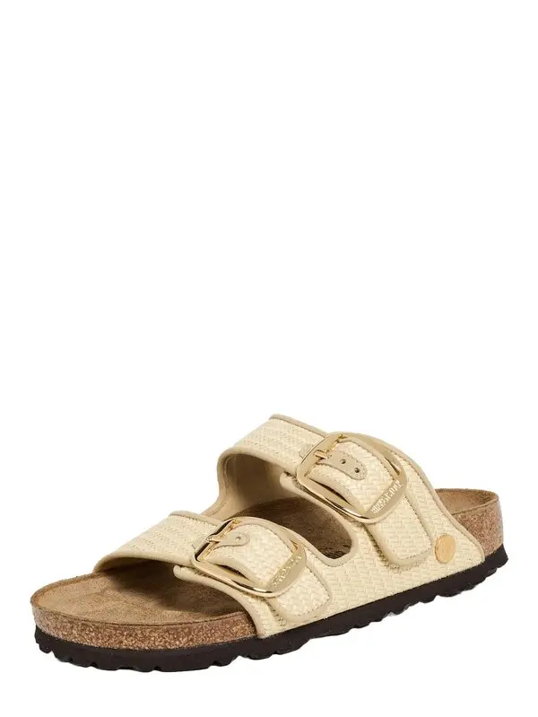 BIRKENSTOCK Arizona Big Buckle Raffia Sandals - Natural