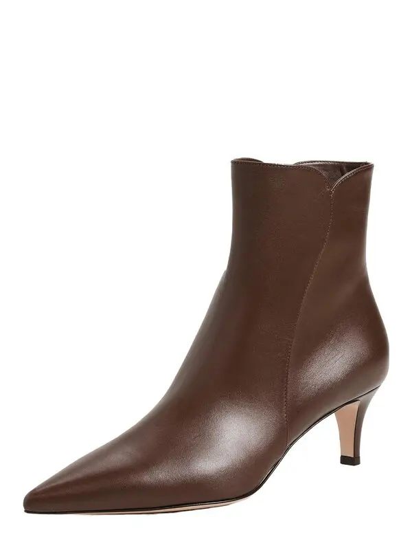 GIANVITO ROSSI Levy 55mm Vitello Glove Booties - Brown