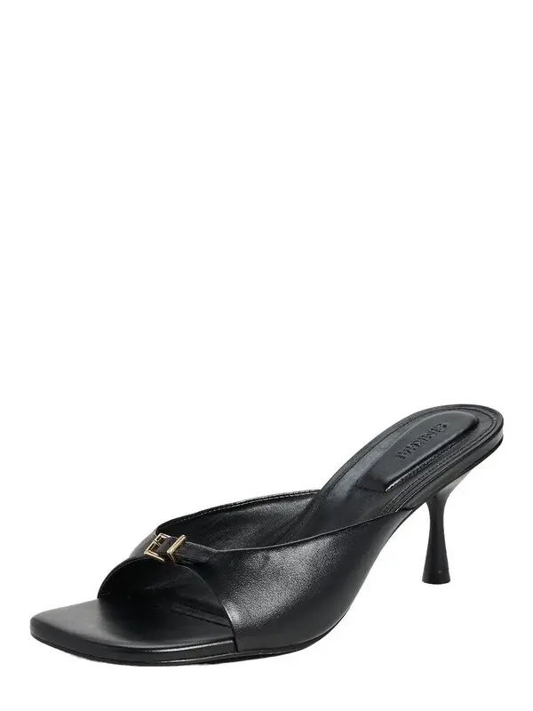 Simkhai Carey Leather Mules - Black