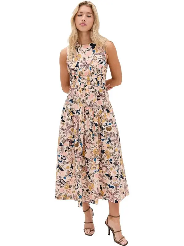 Ulla Johnson Elenora Sleeveless Midi Dress - Magnolia