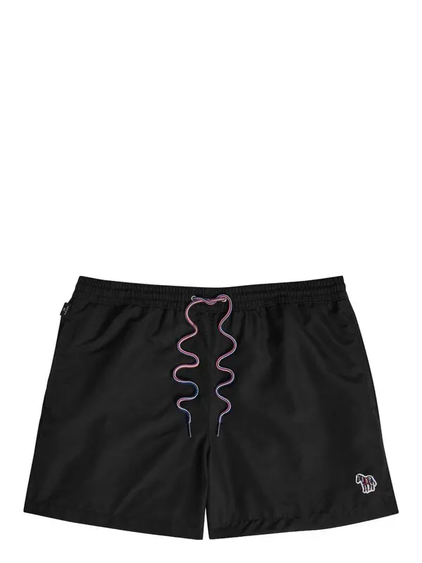Paul Smith Zebra-appliquéd Shell Swim Shorts - Black