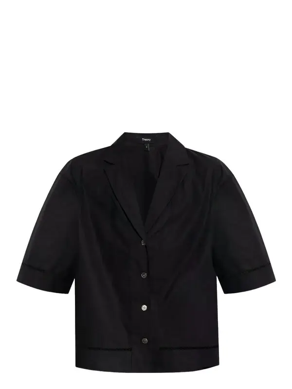 Theory Short-sleeve Collared Shirt - Black
