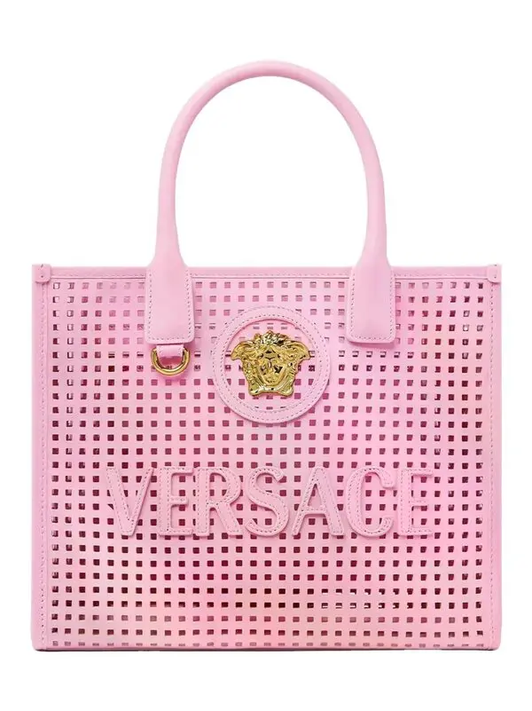 Versace La Medusa Laser-cut Tote Bag - Pink