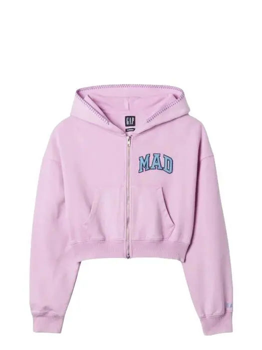 Gap X Madhappy Full Zip Cropped Hoodie - Lavender