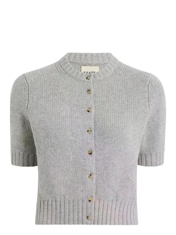 Khaite Short-sleeve Button-up Cardigan - Grey
