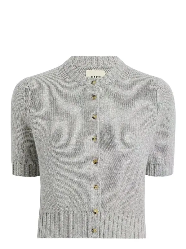 Khaite Short-sleeve Button-up Cardigan - Grey