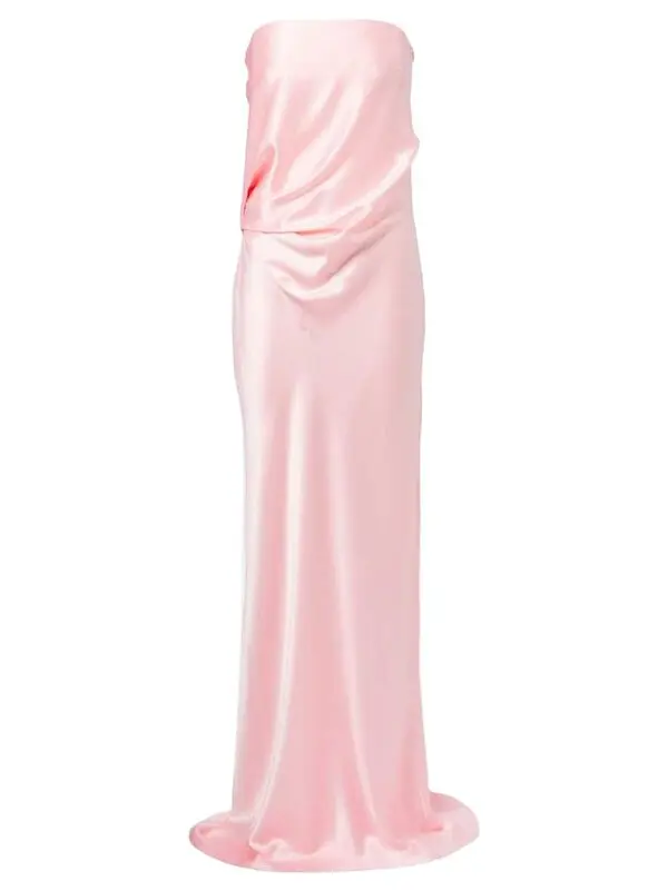 THE SEI Draped Silk Gown - Pink