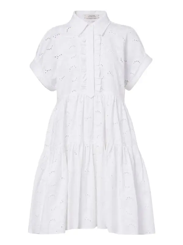 Dorothee Schumacher Summer Blossom Broderie Anglaise Minidress - White