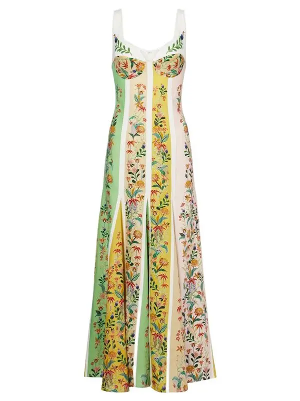 Farm Rio Floral Linen-blend Maxi Dress - Multicoloured