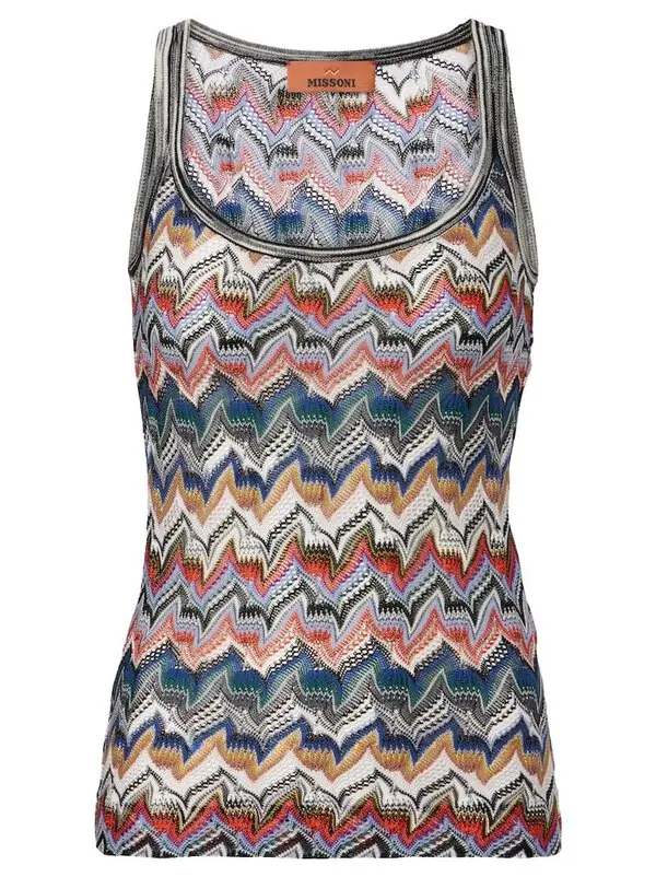 Missoni Zigzag Lamé Tank Top - Multicoloured