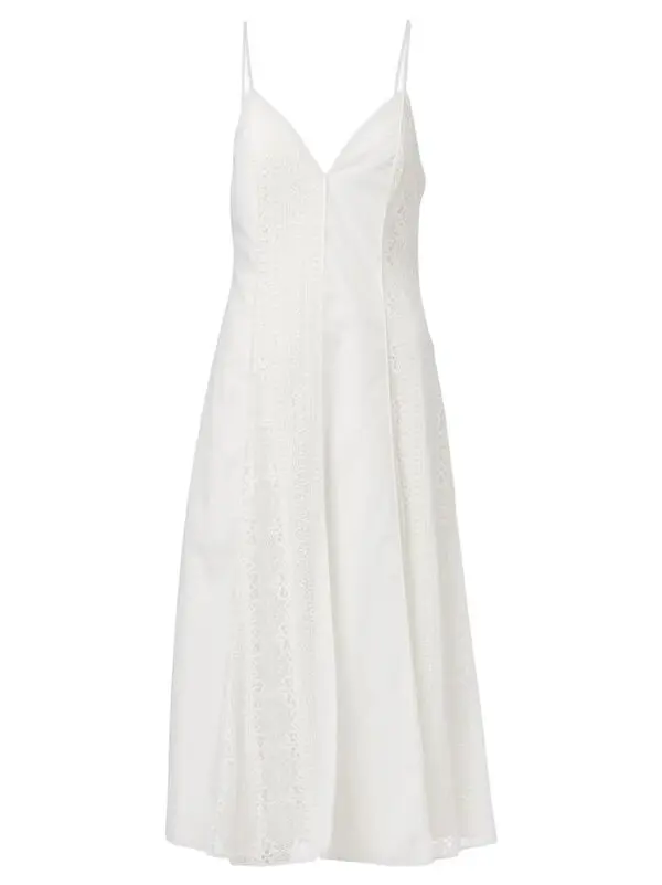 Simkhai Mina Lace Midi Dress - White
