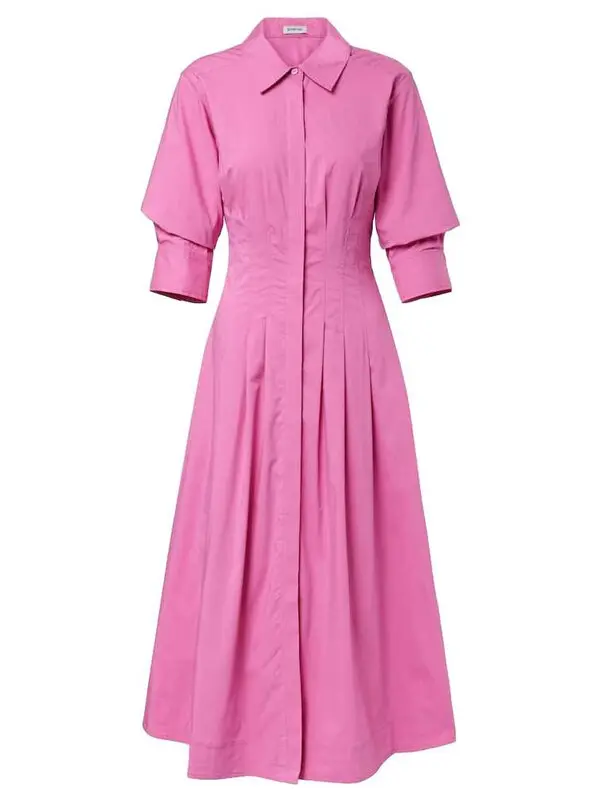 Simkhai Jazz Cotton-blend Poplin Shirt Dress - Pink