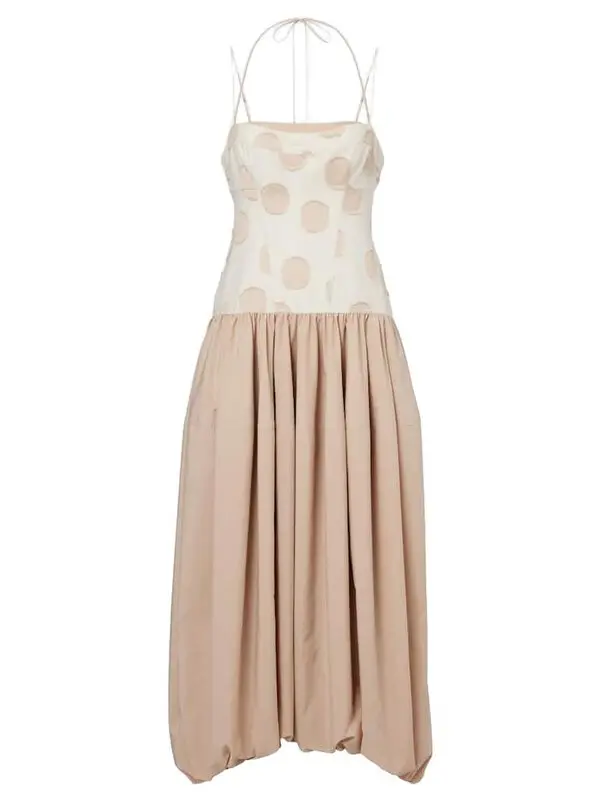 Simkhai Pfeiffer Polka-dot Midi Dress - Beige