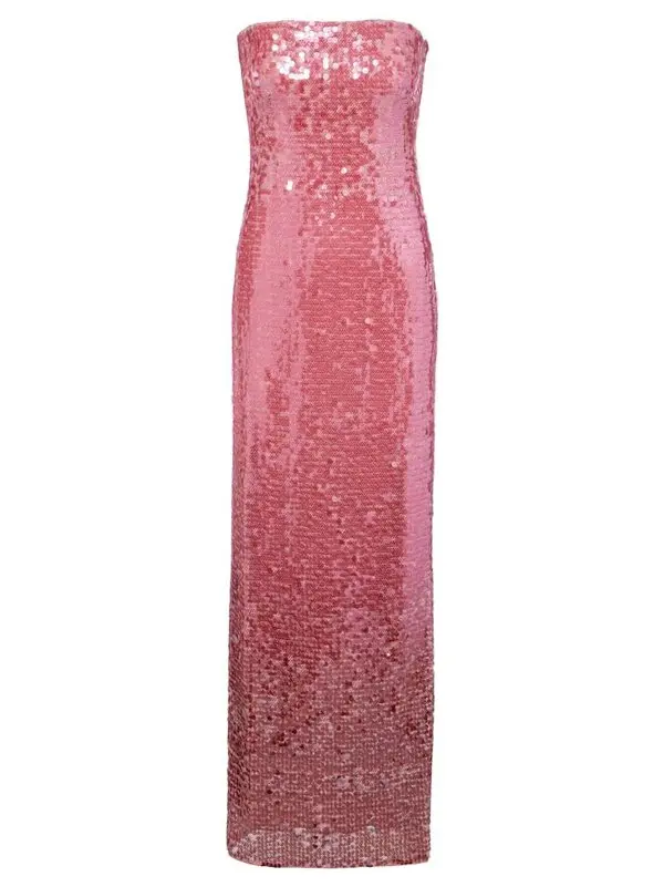 Simkhai Leilani Sequined Strapless Gown - Pink