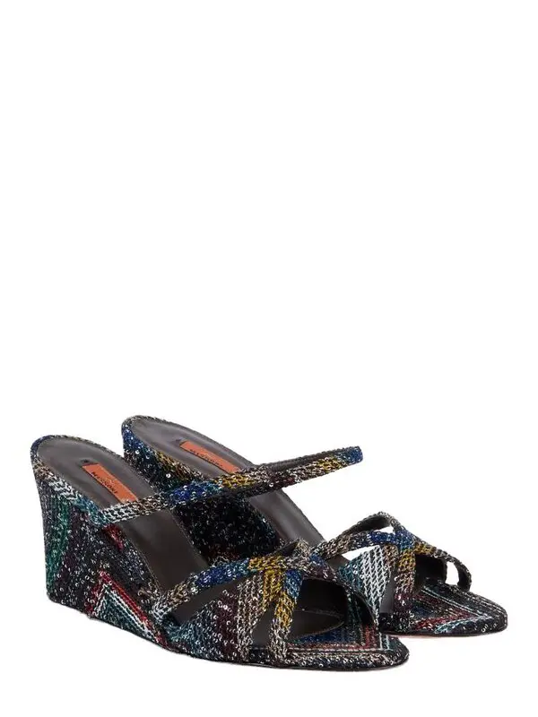 Missoni Lucy Caperdoni Sequined Wedges - Multicoloured