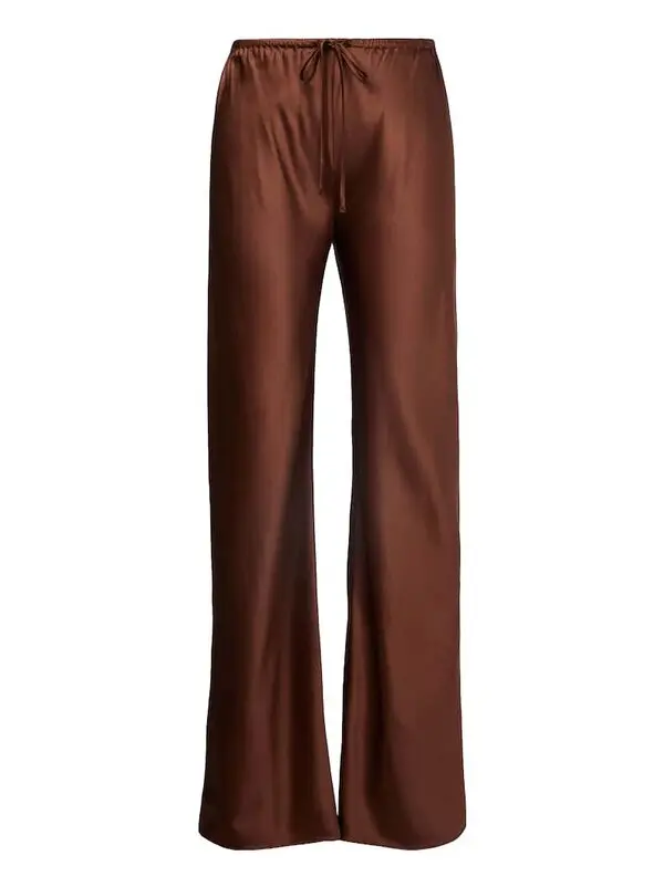 Veronica Beard Billie Silk-blend Straight Pants - Brown
