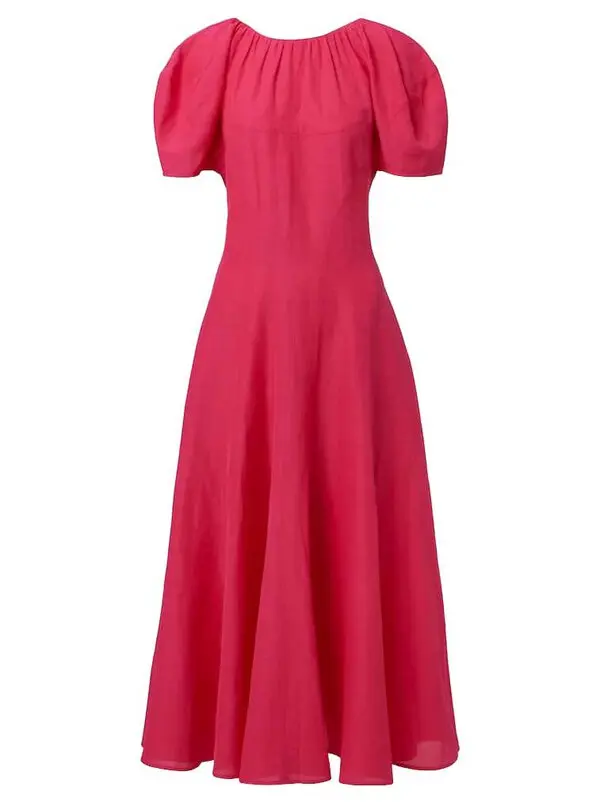 Tory Burch Balloon-sleeve Maxi Dress - Pink