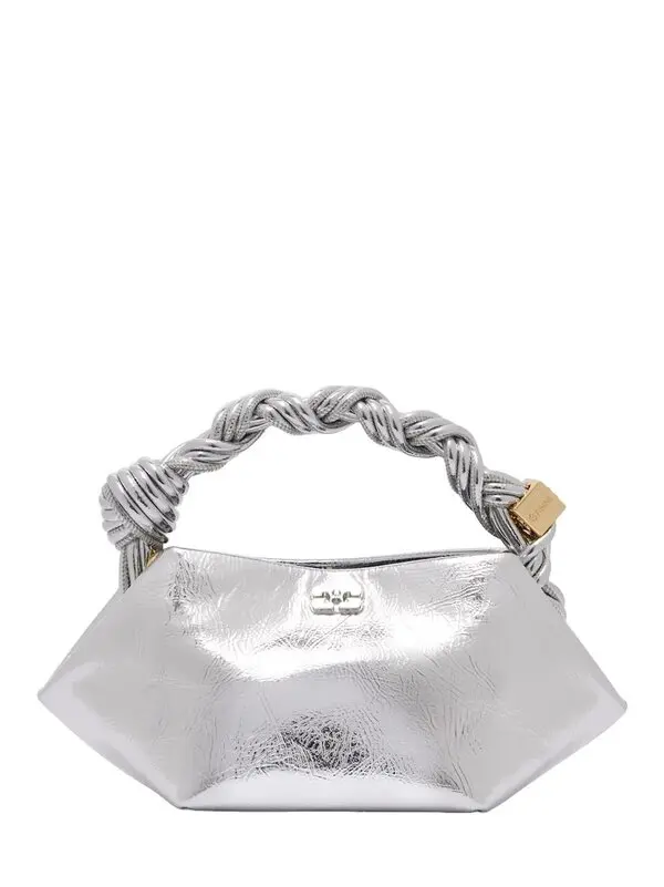 GANNI Bou Mini Tote Bag - Silver