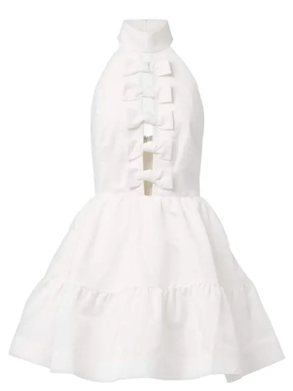 Rebecca Vallance Bridal Harriet Bow-detail Mini Dress - White