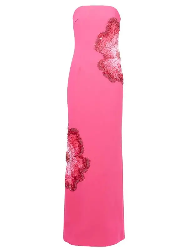 Rebecca Vallance Layana Embellished Strapless Gown - Pink