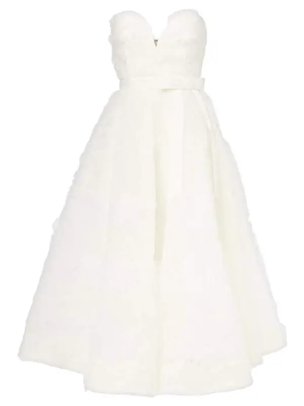 Rebecca Vallance Bridal Willow Tulle Midi Dress - White