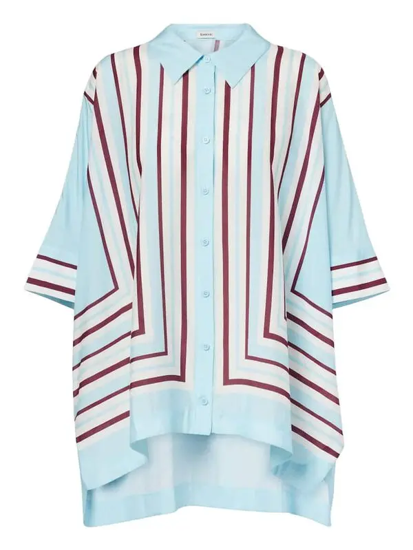 Simkhai Bowman Printed Oversized Shirt - Blue