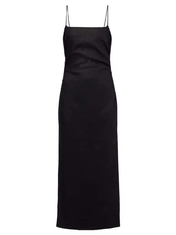 Sir The Label Linen Midi Dress - Black