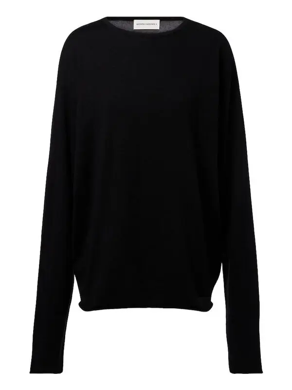 Extreme Cashmere N°347 Aries Cotton And Cashmere Sweater - Black