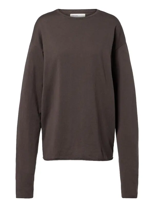 Extreme Cashmere N°347 Aries Cotton And Cashmere Sweater - Grey