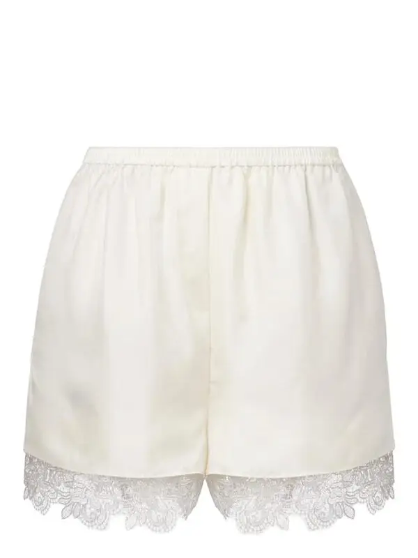 RÓHE Lace-trimmed Silk Shorts - White