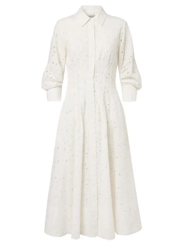Simkhai Jazz Cotton Broderie Anglaise Midi Dress - White