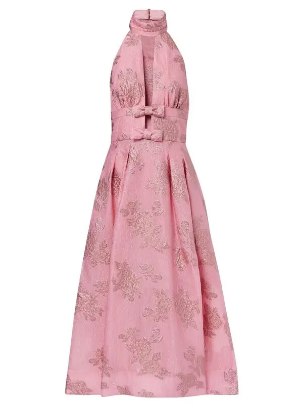 Rebecca Vallance Benette Brocade Cocktail Dress - Pink