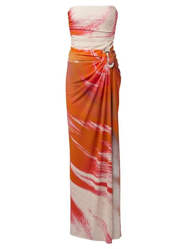 Simkhai Emma Printed Jersey Maxi Dress - Multicoloured