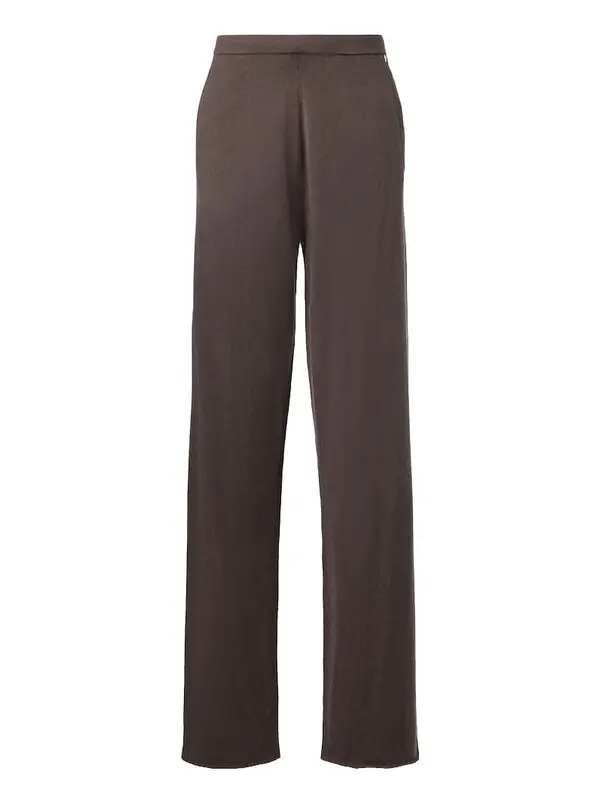 Extreme Cashmere N°353 Relax Cotton And Cashmere Wide-leg Pants - Brown