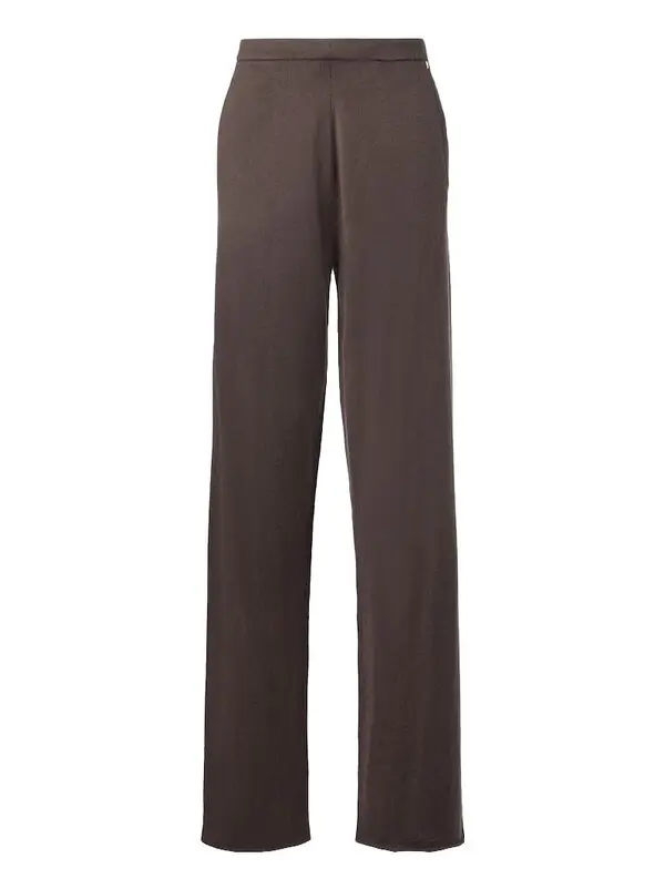 Extreme Cashmere N°353 Relax Cotton And Cashmere Wide-leg Pants - Brown