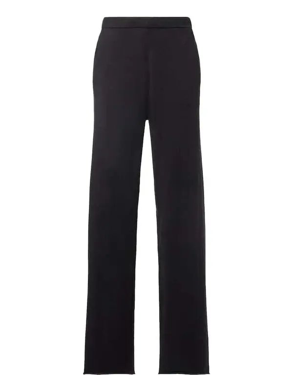 EXTREME CASHMERE X N°353 Relax Cotton And Cashmere Wide-leg Pants - Black