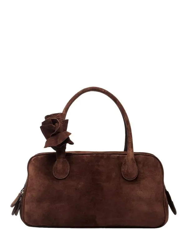 Magda Butrym Brigitte Small Suede Shoulder Bag - Brown