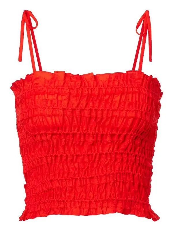 Tory Burch Smocked Tank Top - Red