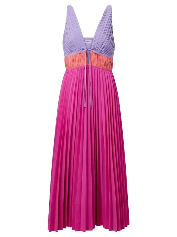 Simkhai Stephanie Pleated Midi Dress - Multicoloured