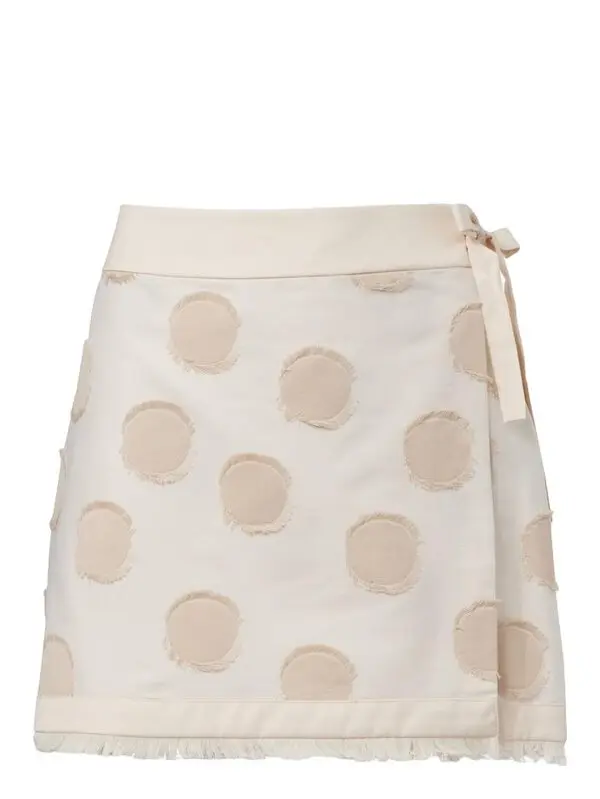 Simkhai Bethany Polka-dot Wrap Skirt - Neutrals