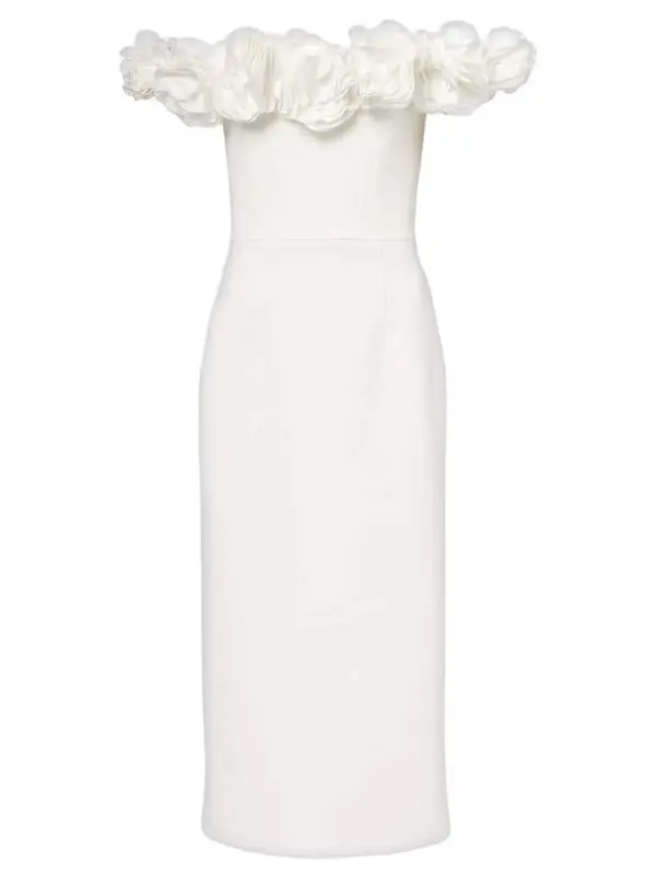 Rebecca Vallance Bridal Off-shoulder Mini Dress - White