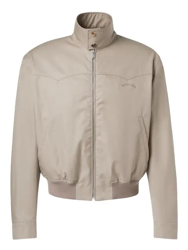 Alexander McQueen Logo Cotton Gabardine Jacket - Beige